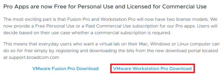 VMware Workstation Pro をダウンロードする方法 - インフラエクスペリエンス